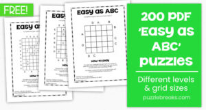 Free Printable Easy As ABC Puzzles - Puzzle Breaks - Monstrously Good ...