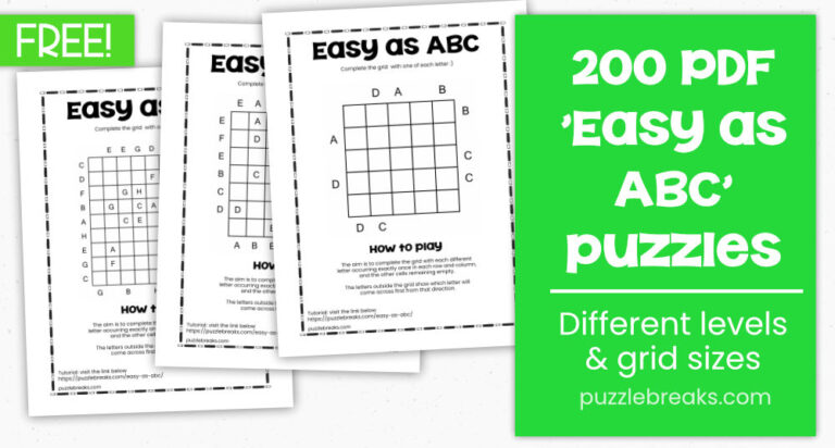 Free Printable Easy As ABC Puzzles - Puzzle Breaks - Monstrously Good ...