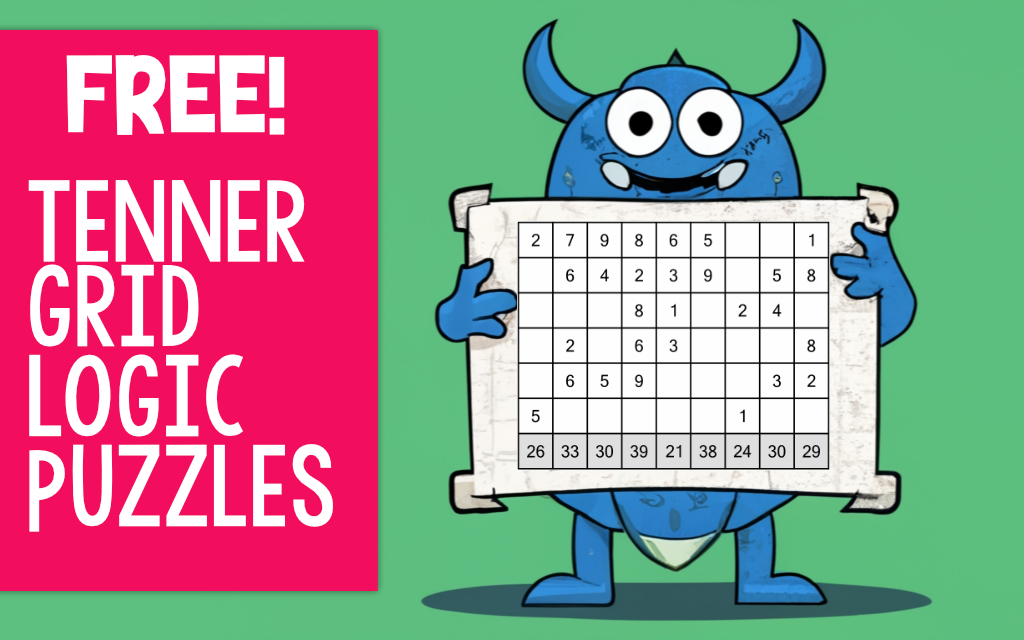 Free Printable PDF Tenner Grid Puzzles - Puzzle Breaks - Monstrously ...